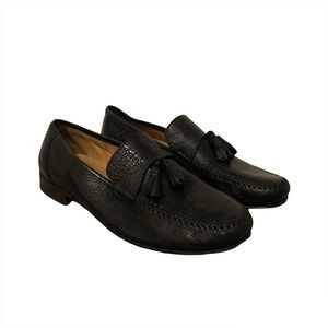 Magnanni | Shoes | Magnanni Mens Black Leather Ostrich Skin Loafers ...